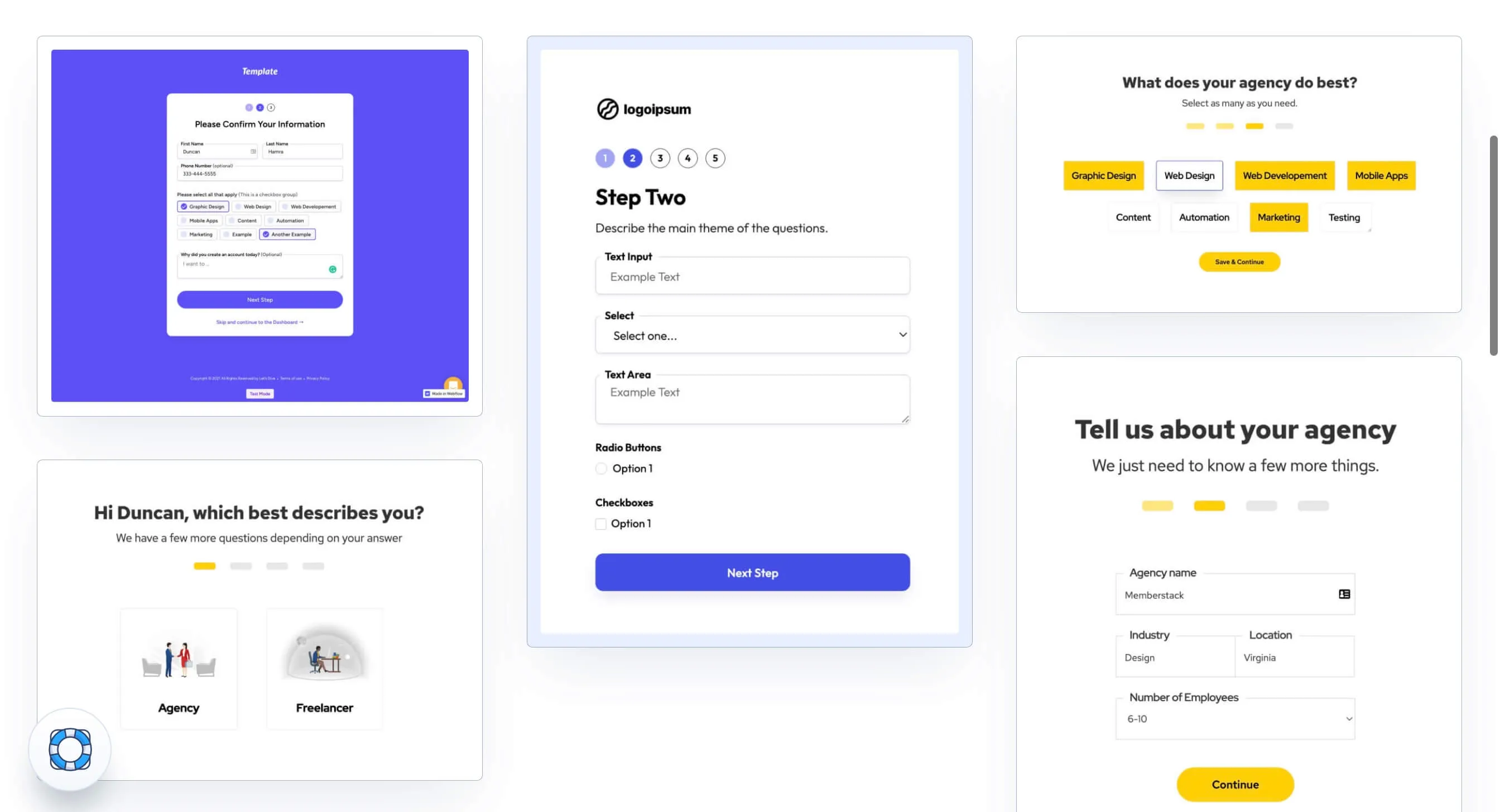 Free Webflow Onboarding Components | Copy & Paste